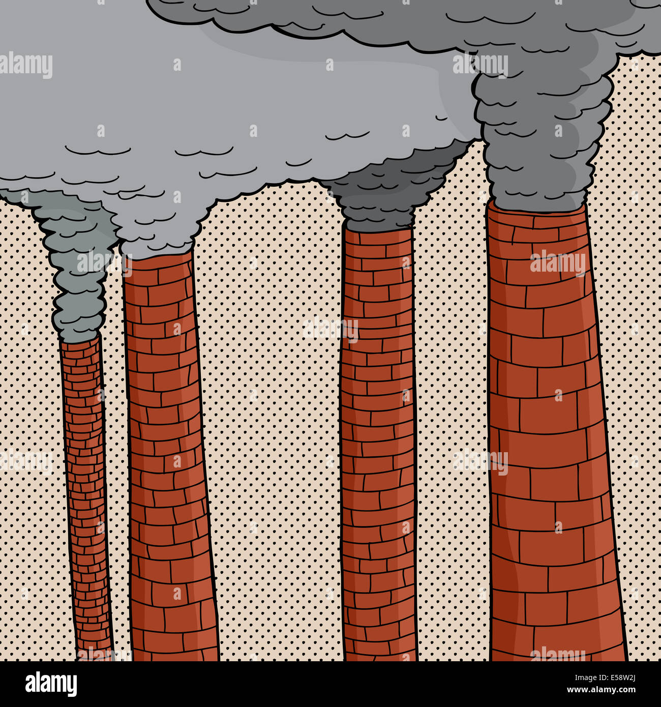 Factory Smokestack Cartoon