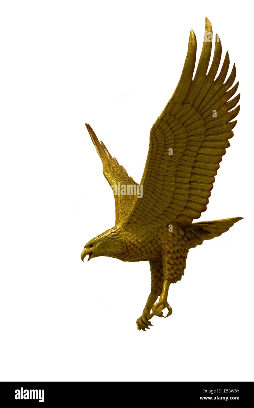 Golden eagle statue with big expanded wings Stock Photo Stock Photo - Alamy
