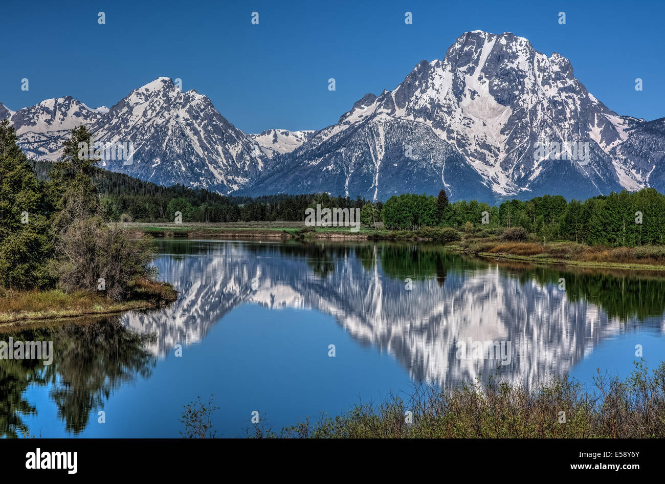 Oxbow Bend at Grand Teton National Park Stock Photo - Alamy