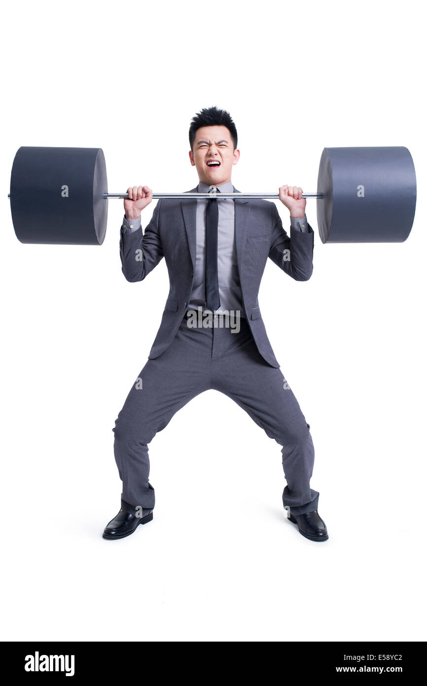 Man lifting weights humor hi-res stock photography and images - Alamy