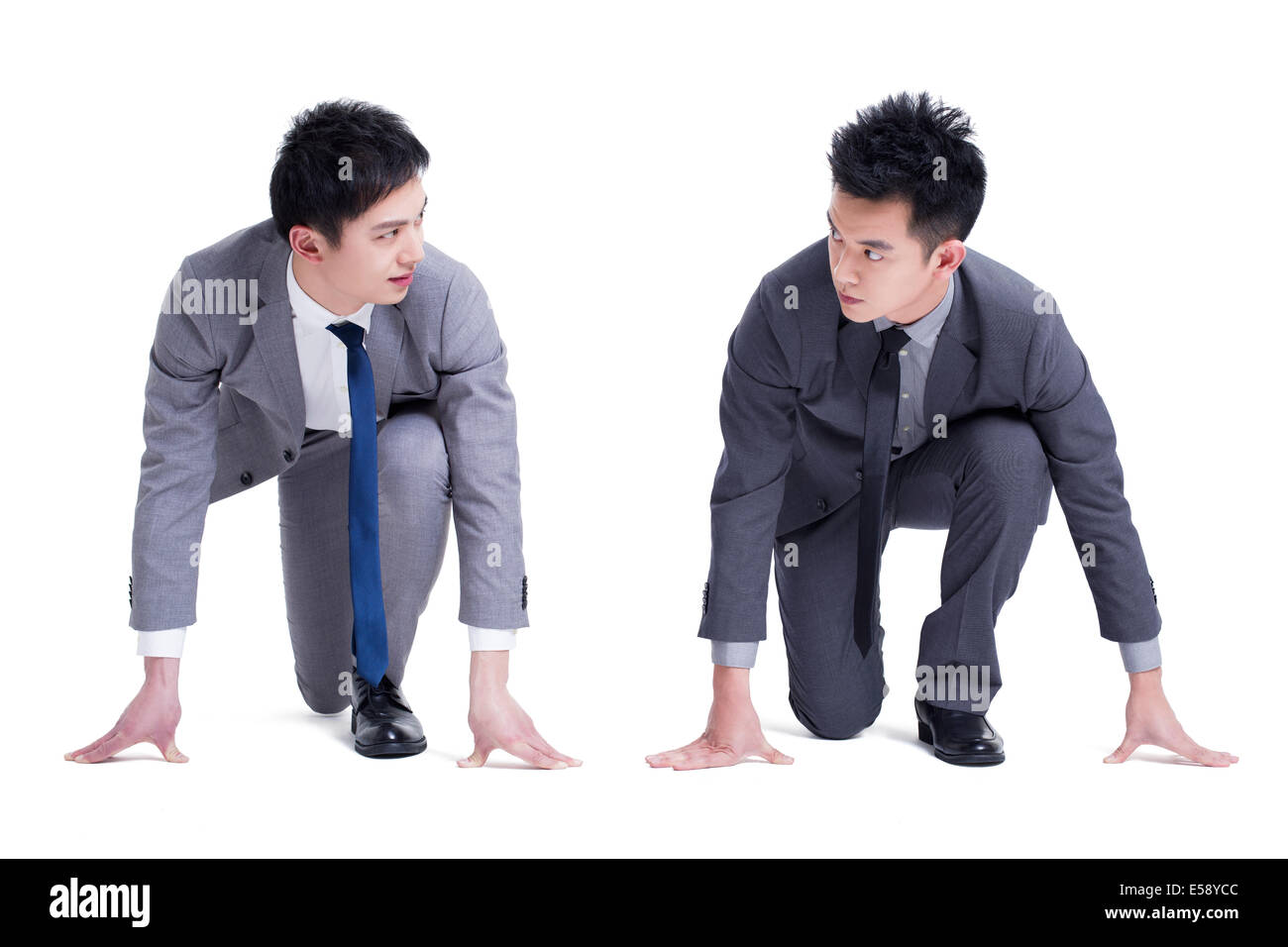 Business people racing Stock Photo - Alamy