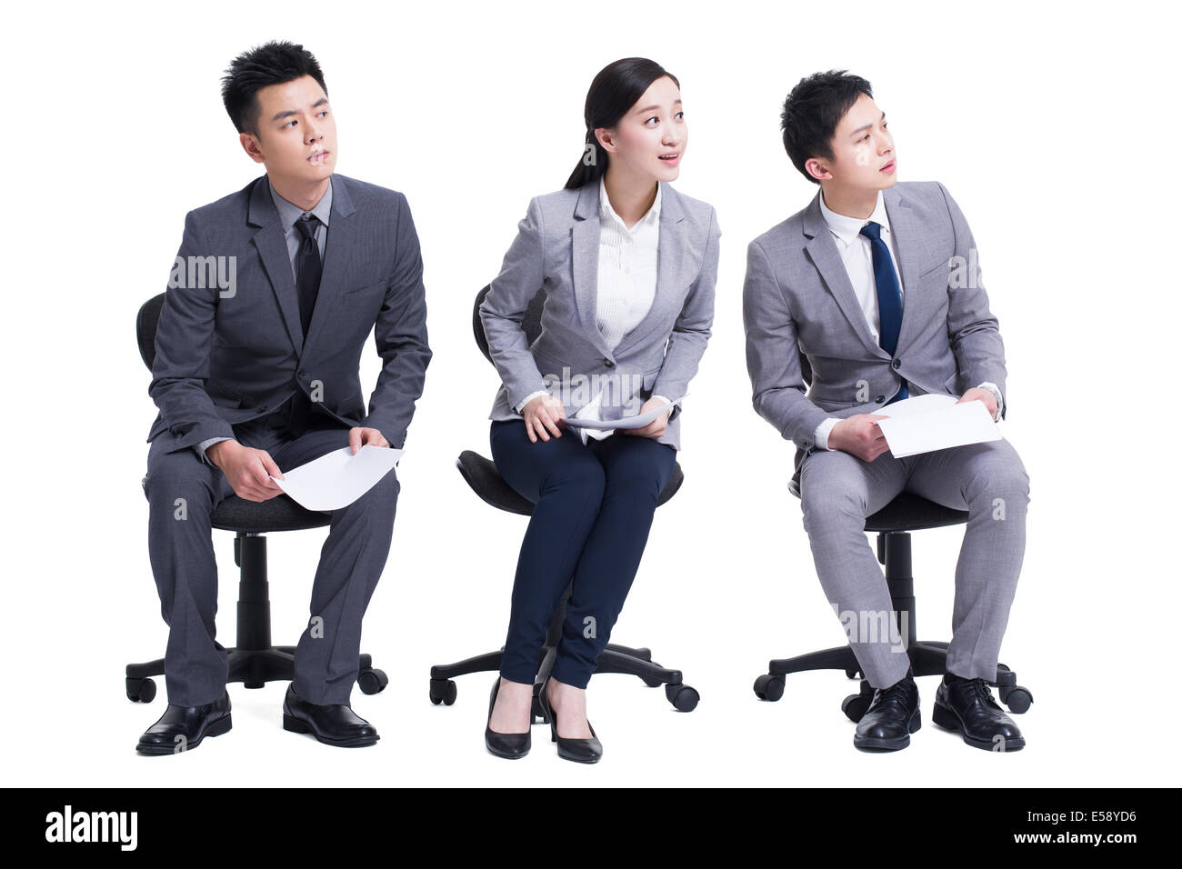 Chinese candidates waiting for interview Stock Photo - Alamy