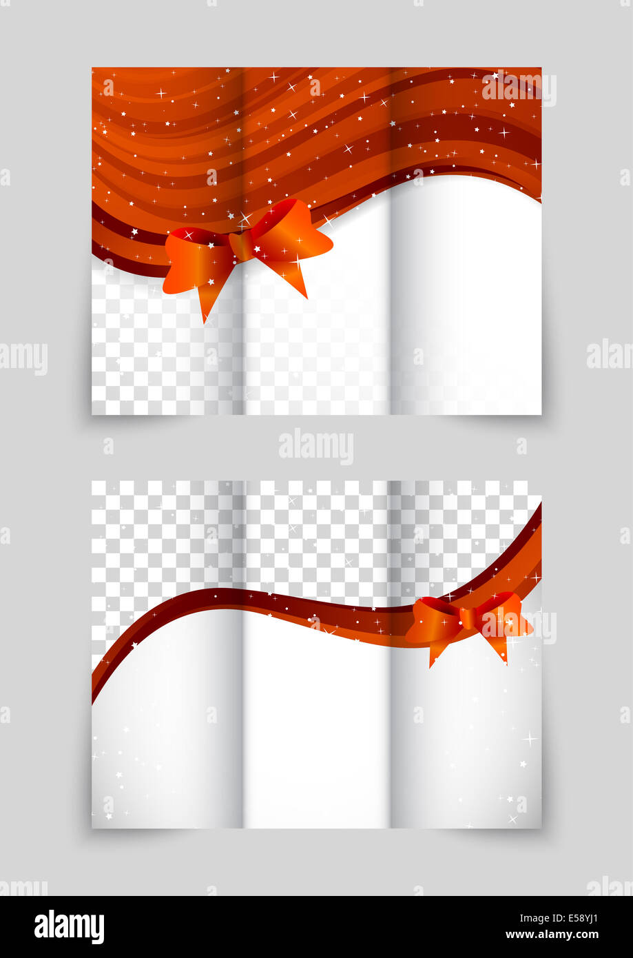 Tri-fold christmas brochure Stock Photo - Alamy