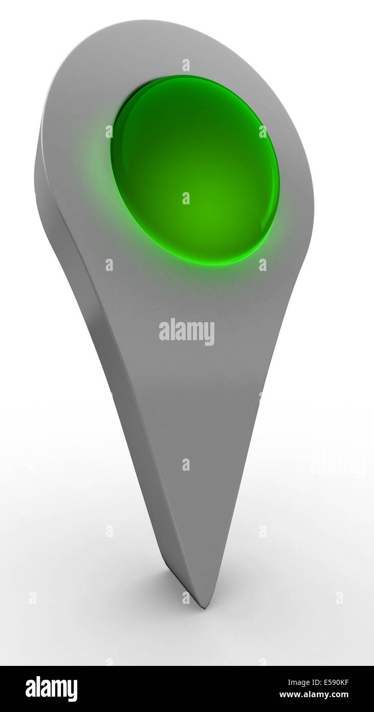 Map pointer. 3D render Stock Photo - Alamy