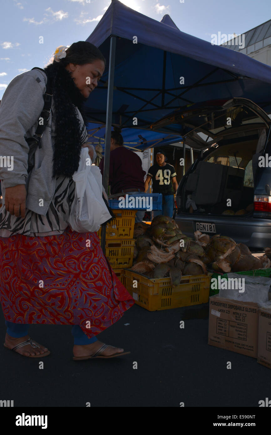Stall at the iconic Sunday Market of Takapuna, Auckland, New Zealand ...