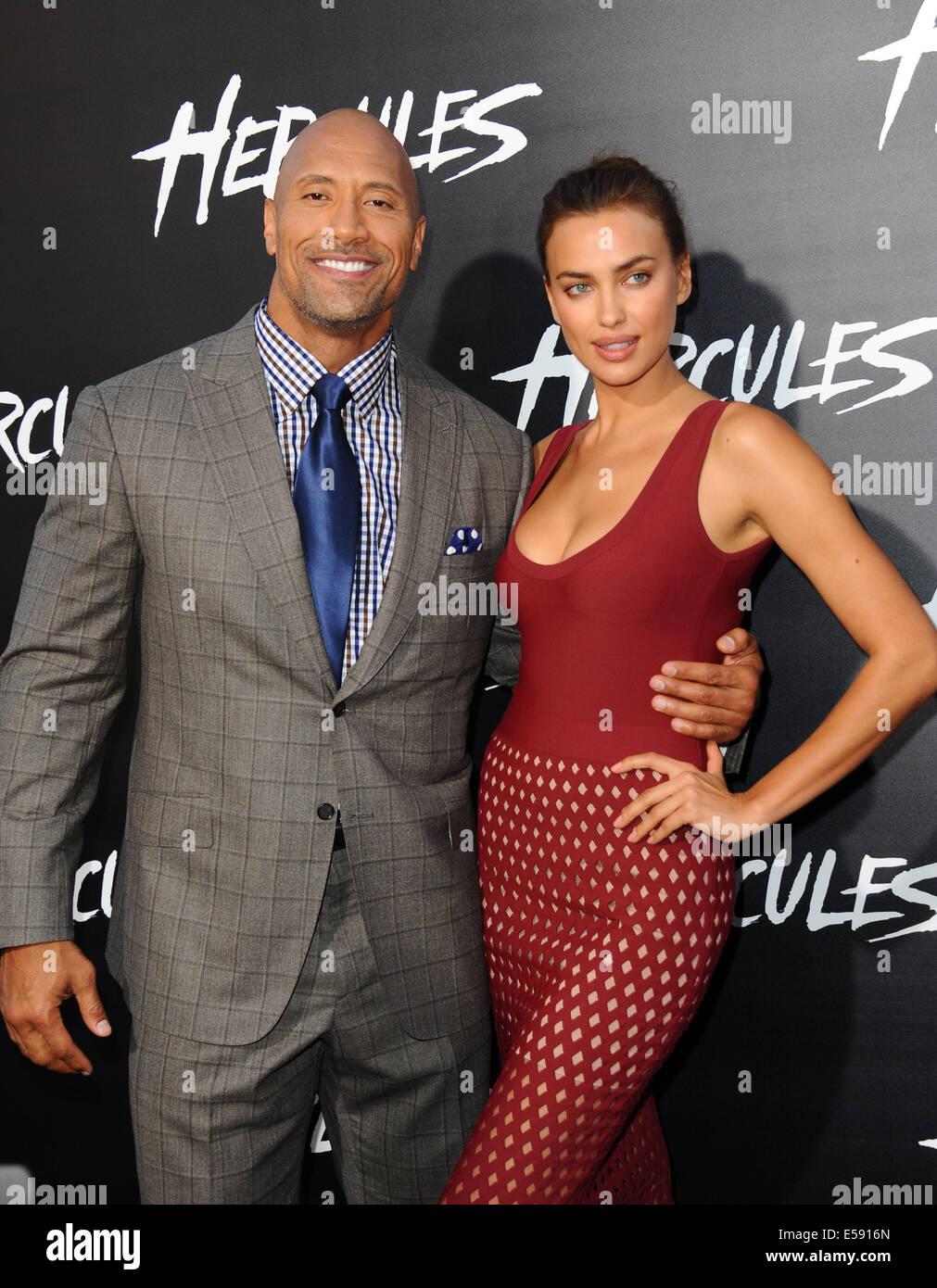 Los Angeles, California, USA. 23rd July, 2014. DWAYNE JOHNSON and IRINA ...