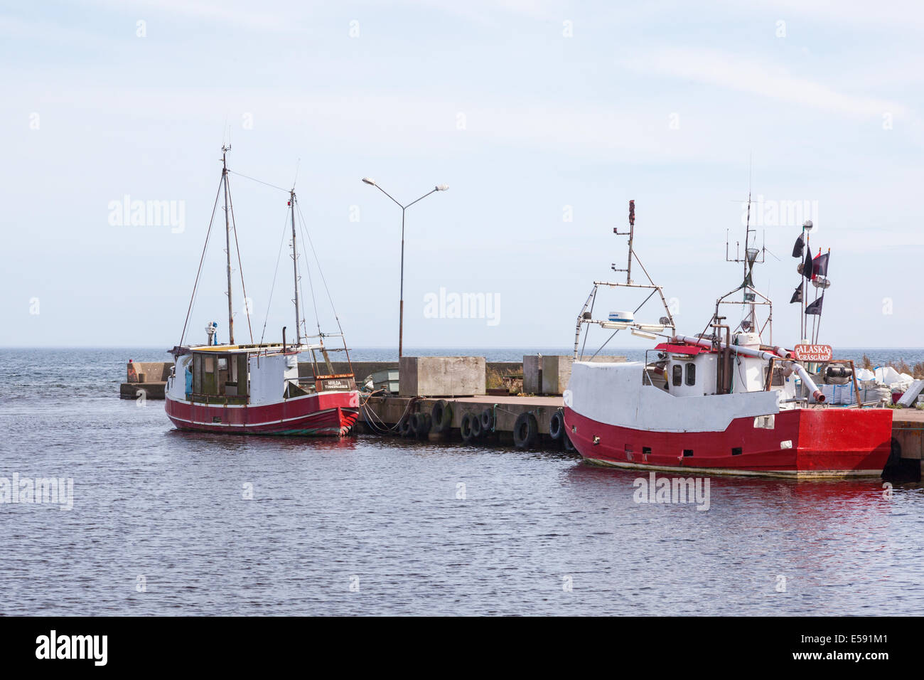 Fishing boats in port Stock Photo - Alamy