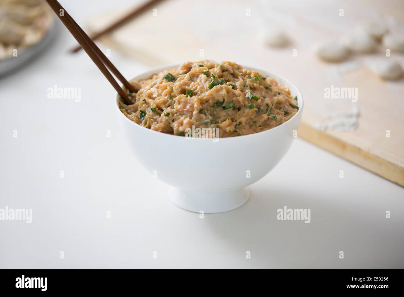 Stuffing for dumpling Stock Photo - Alamy