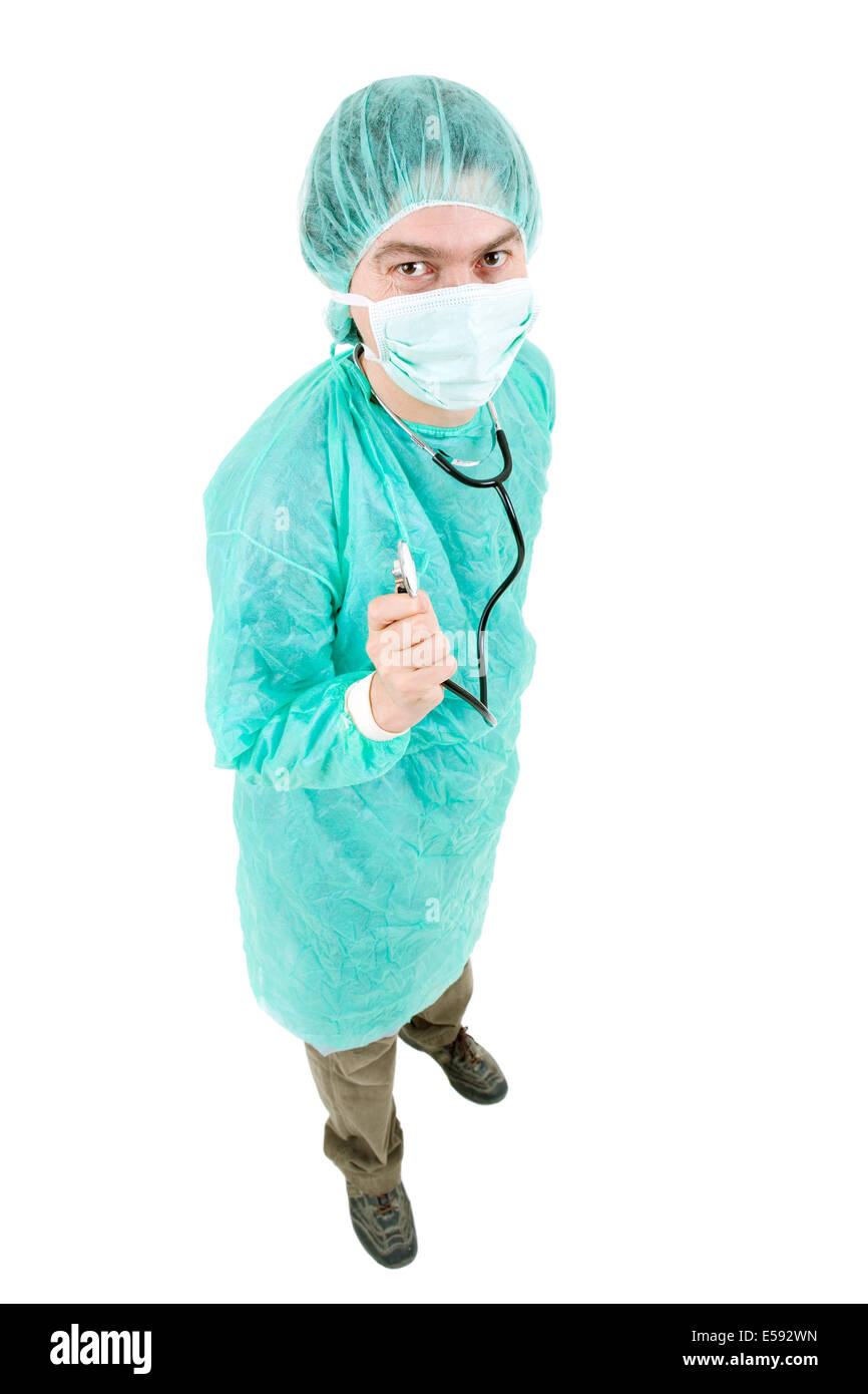 young male doctor full length, isolated on white background Stock Photo ...