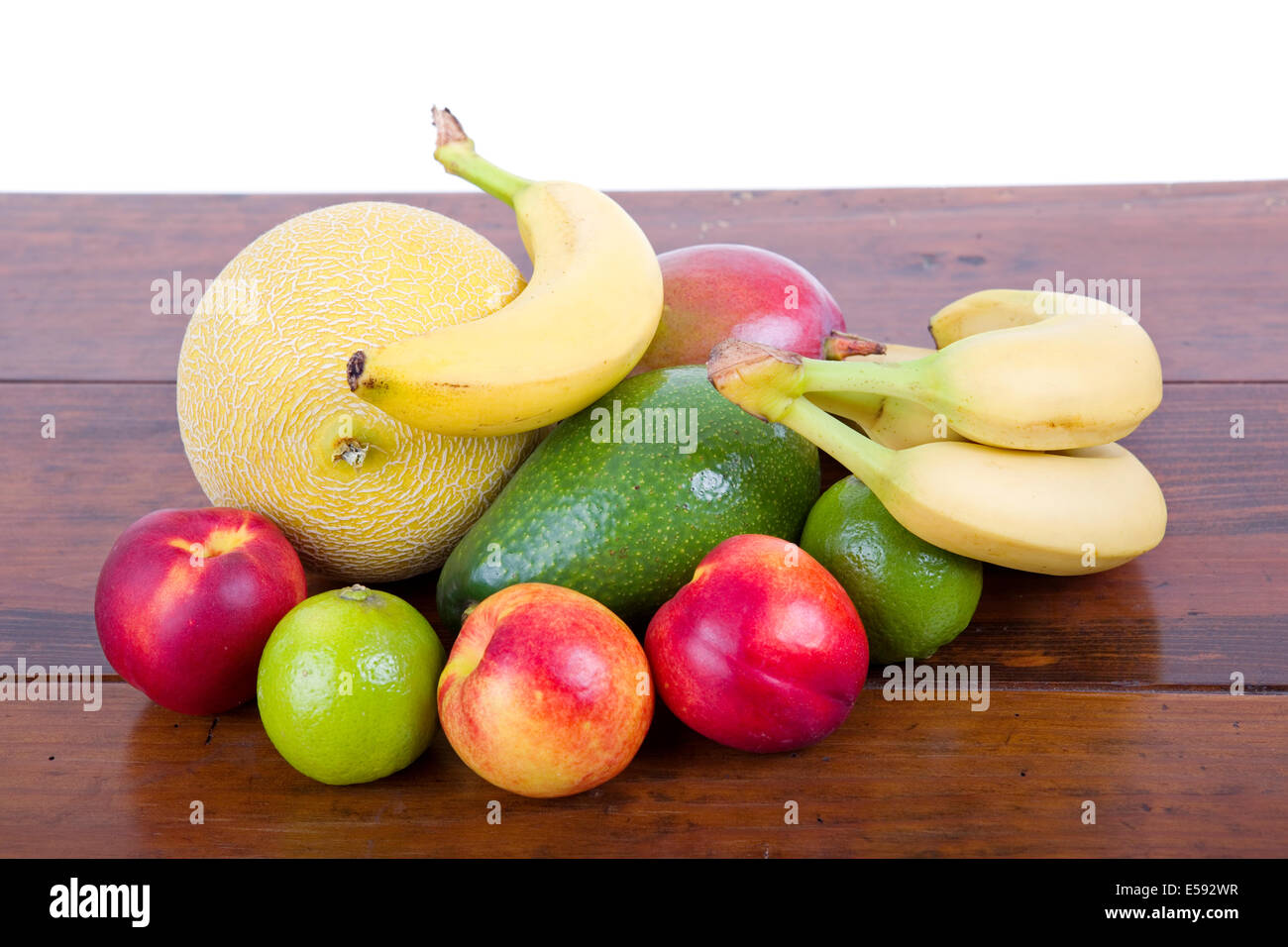 set of fruits isolated on white background Stock Photo - Alamy