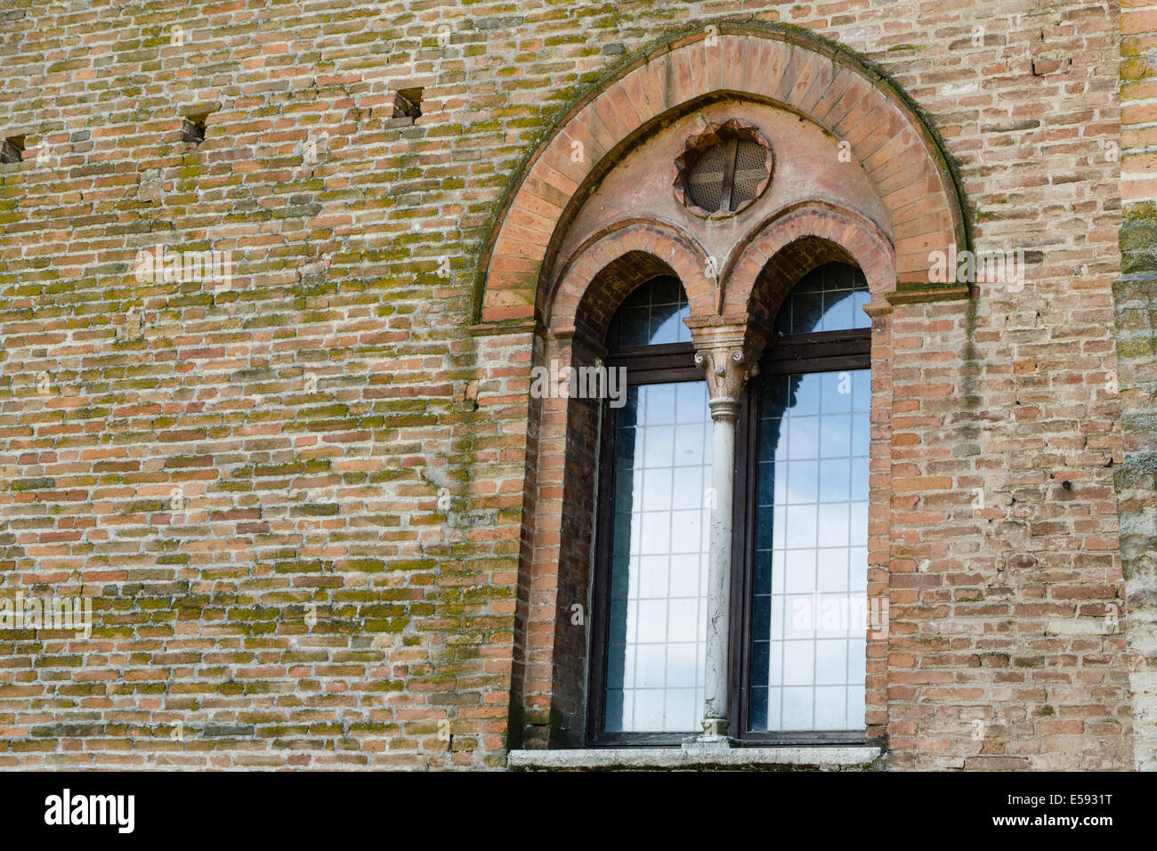 ancient castle window, Italy Stock Photo - Alamy