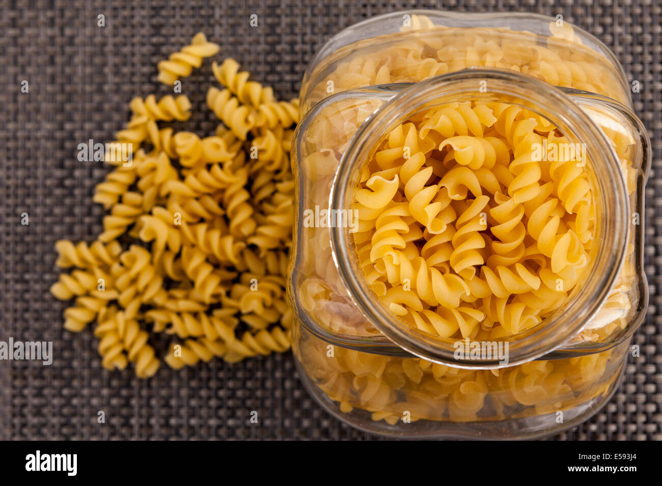 Fusilli in jar Stock Photo - Alamy