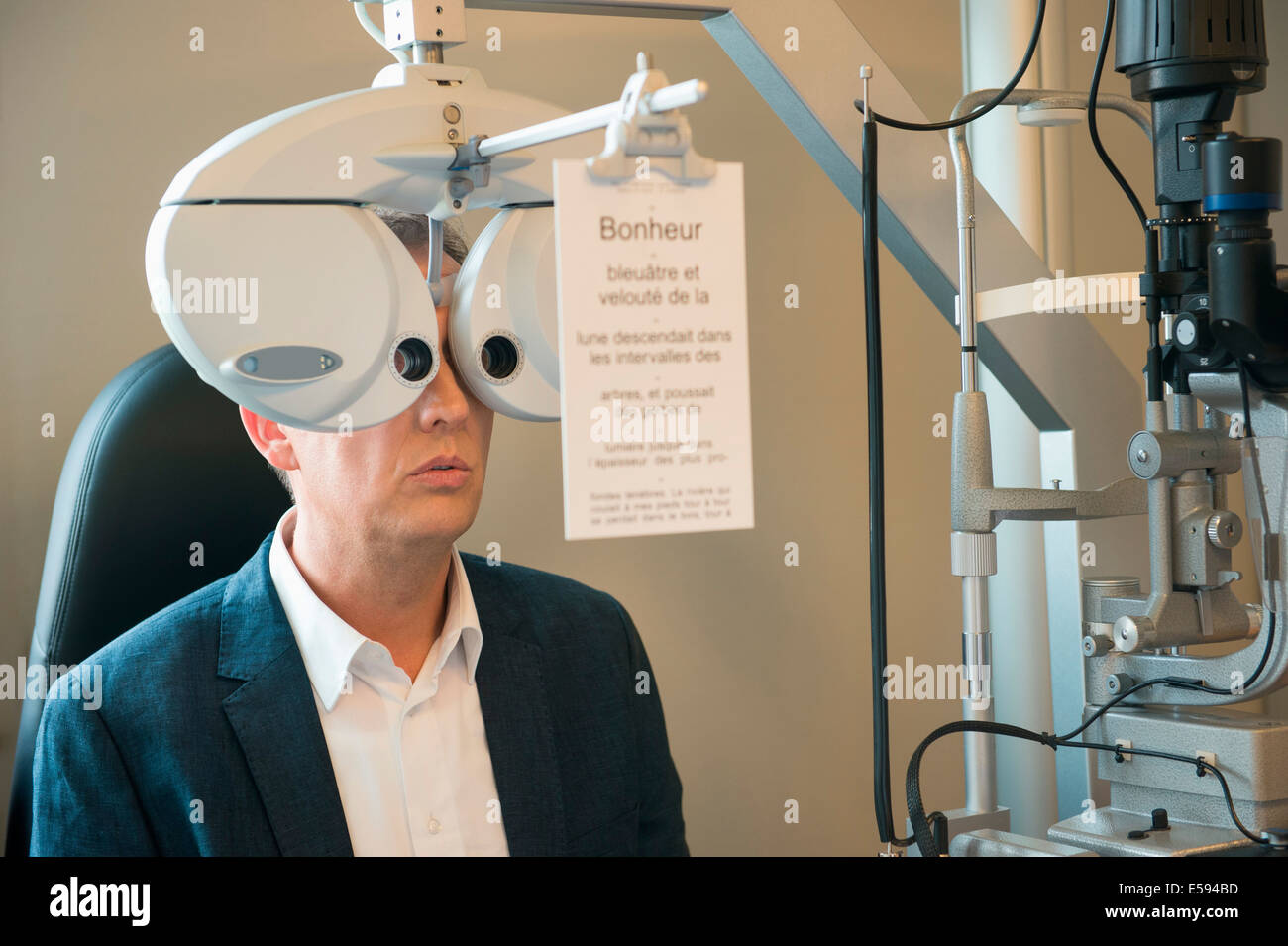 Male patient having eye examination Stock Photo - Alamy