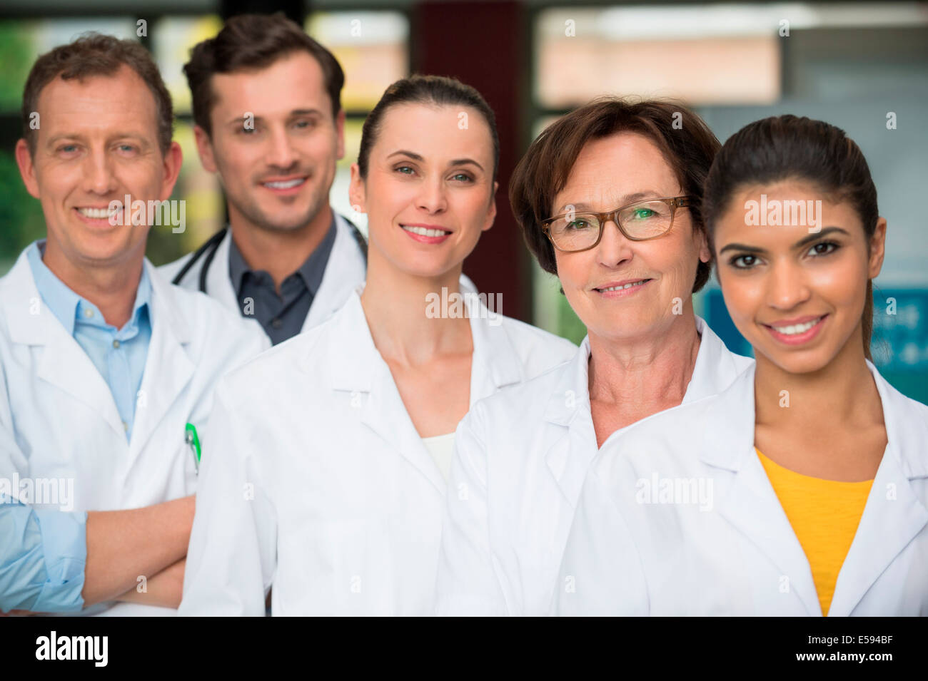 Portrait of medical-team smiling Stock Photo - Alamy