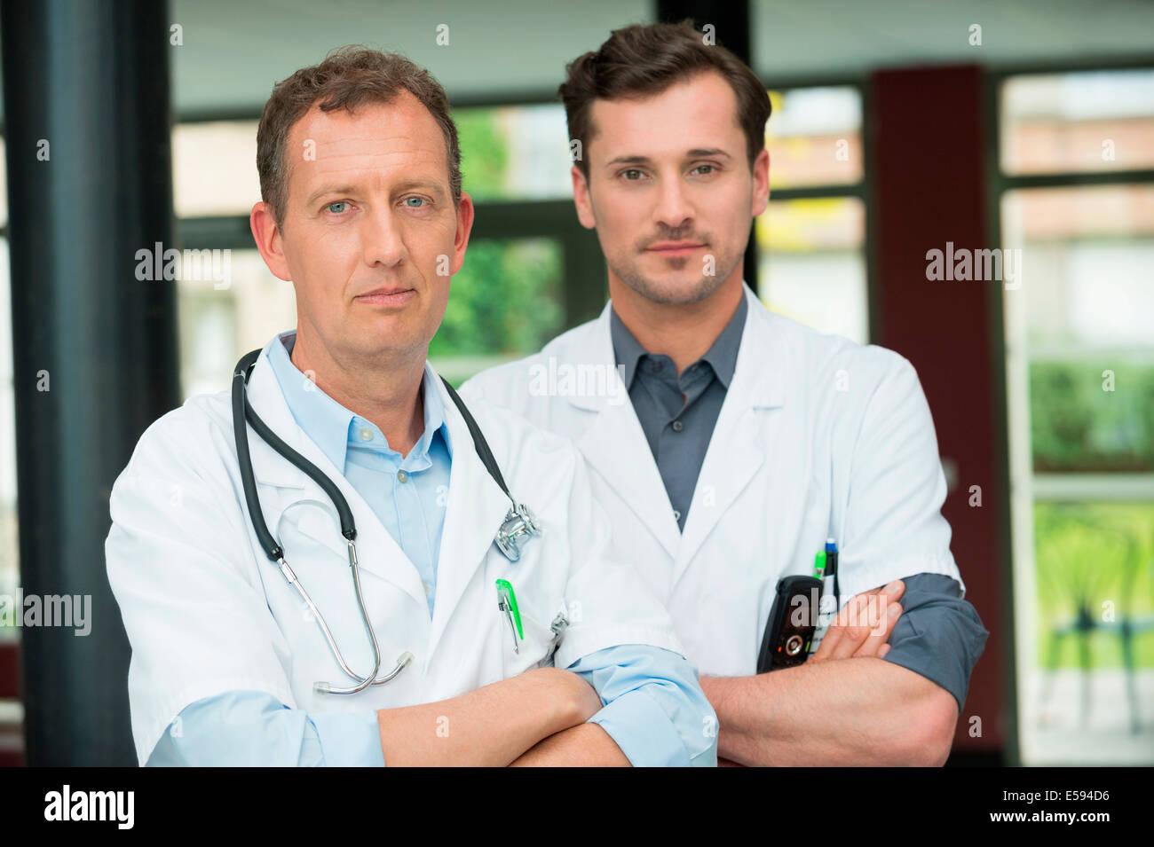 Portrait of two male doctors Stock Photo - Alamy