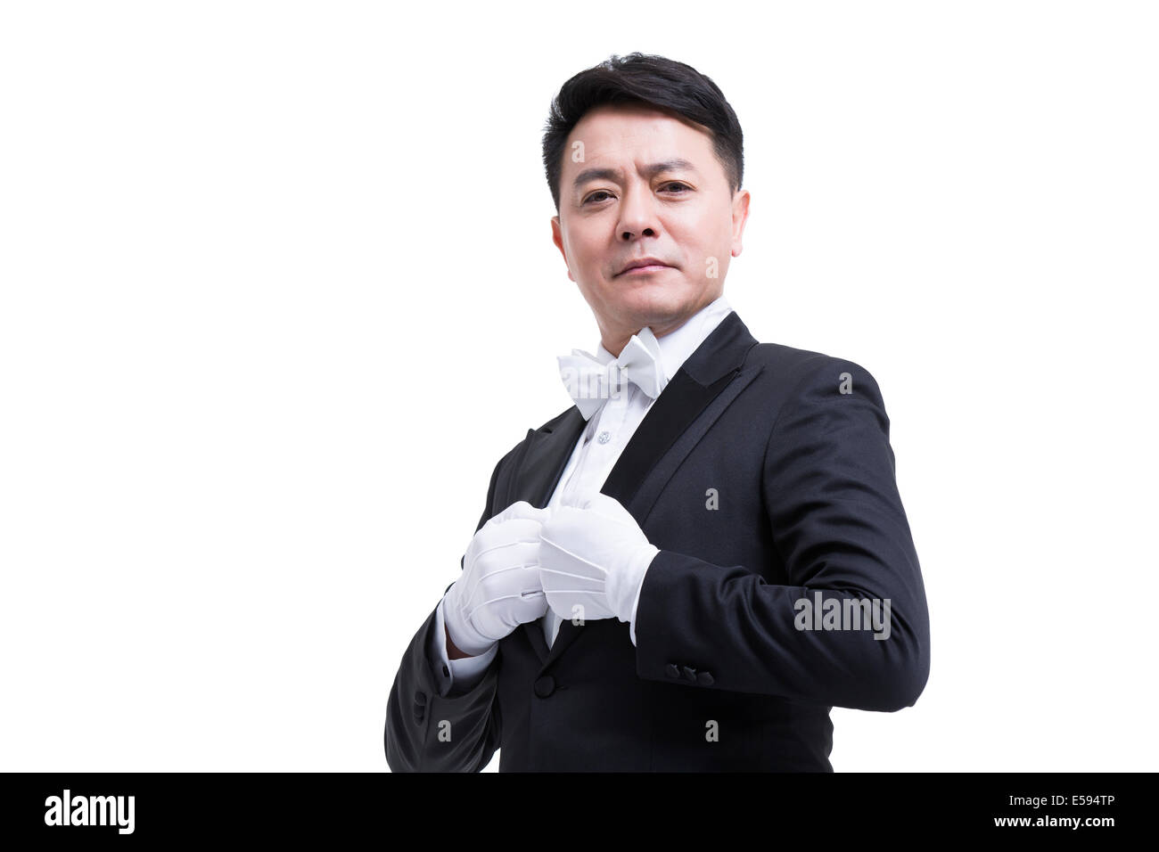 Portrait of male butler Stock Photo - Alamy