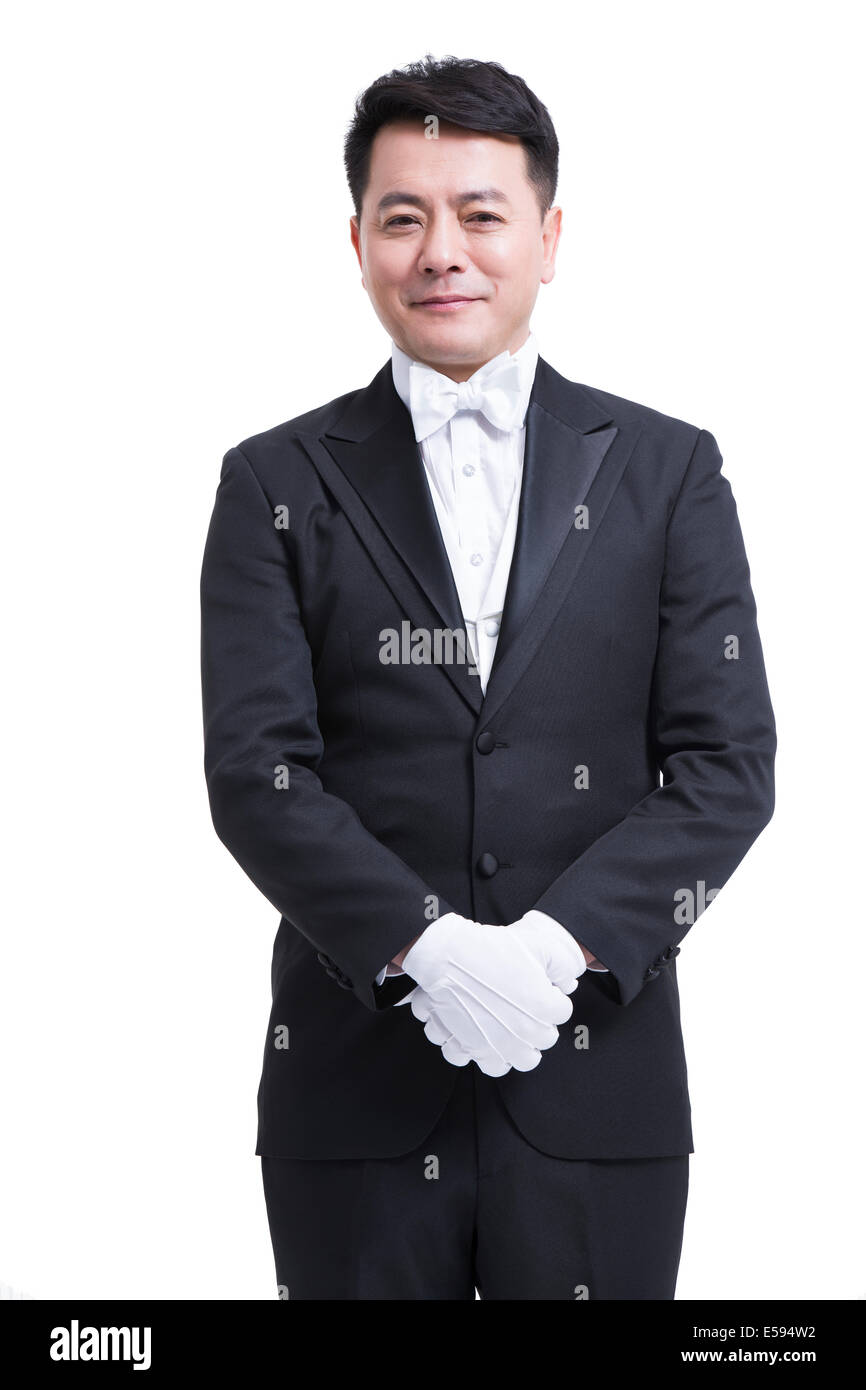 White butler glove hi-res stock photography and images - Alamy