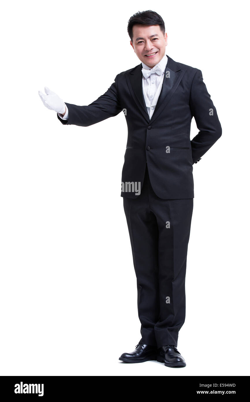 Domestic staff back view Cut Out Stock Images & Pictures - Alamy