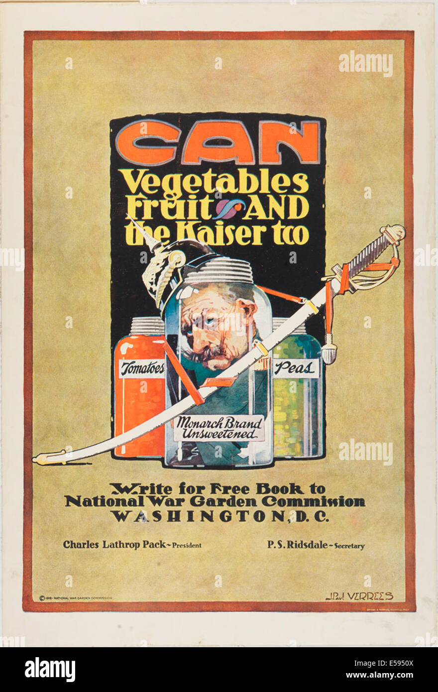 A World War I-era canning poster promoting the preservation of ...