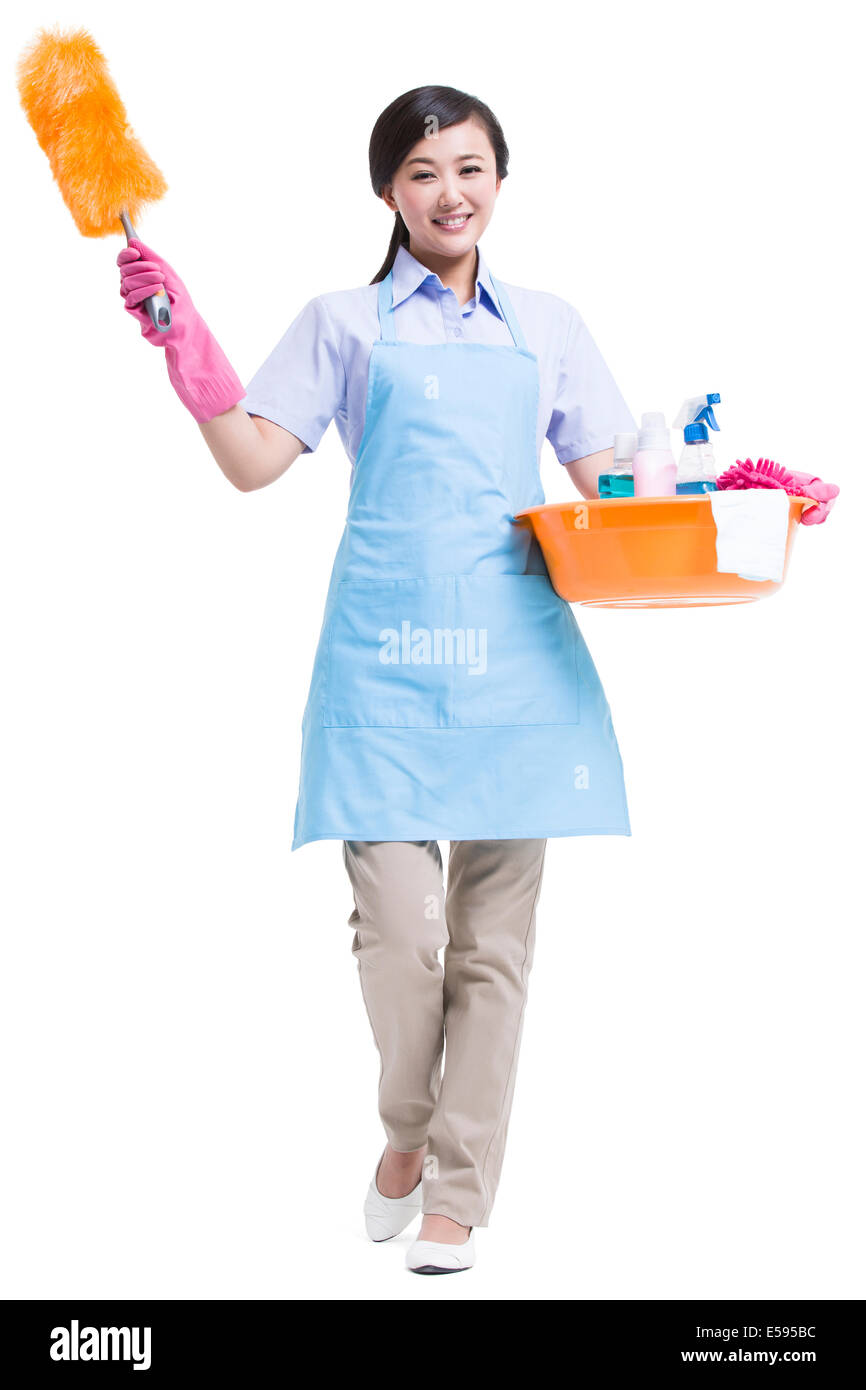 Janitorial staff cleaning Stock Photo - Alamy