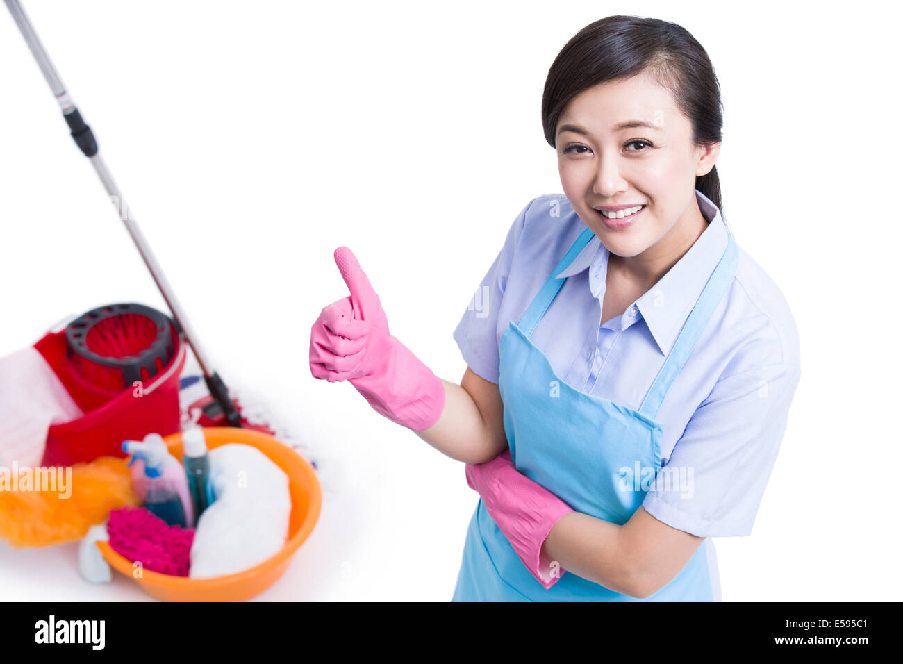 Janitorial staff cleaning Stock Photo - Alamy