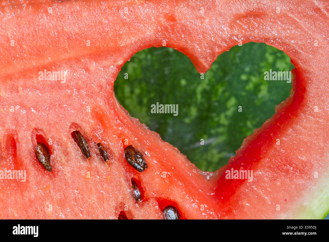 Watermelon with heart shape love fruits abstract concept Stock Photo ...