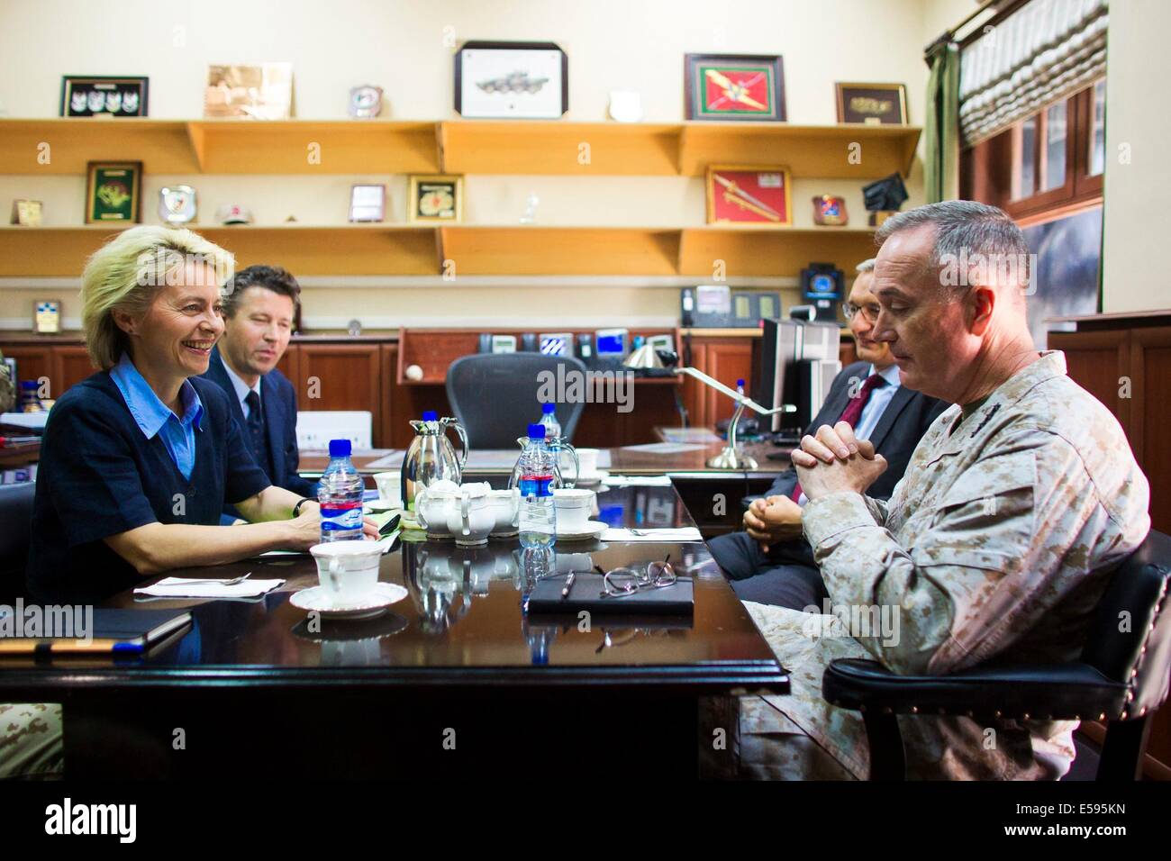 Kabul, Afghanistan. 24th July, 2014. HANDOUT - German Defence Minister ...