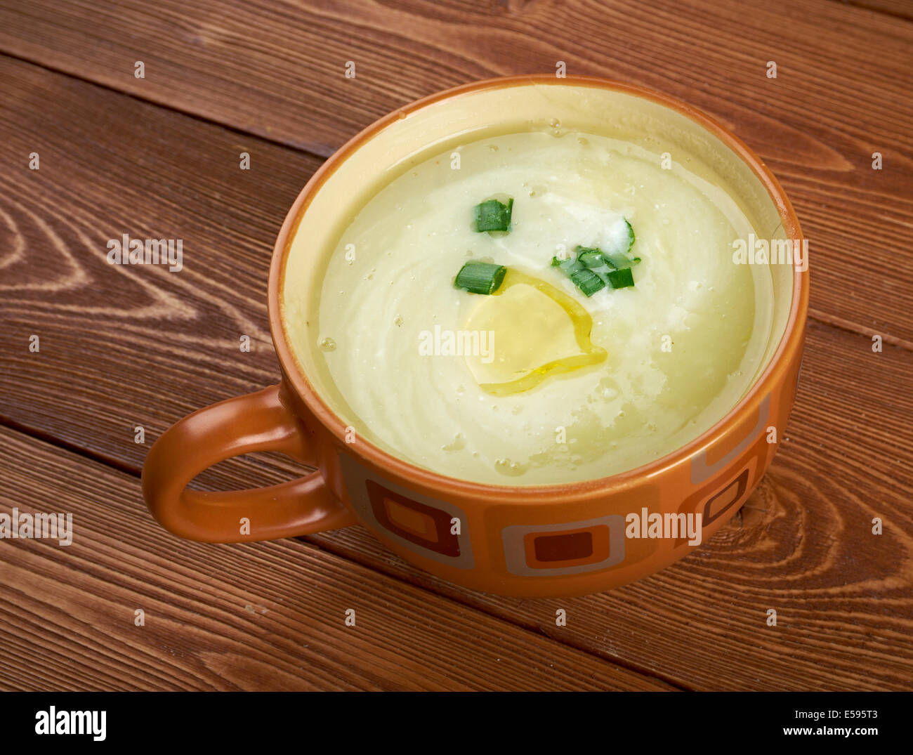 Potage Parmentier - French Leek and potato soup Stock Photo - Alamy
