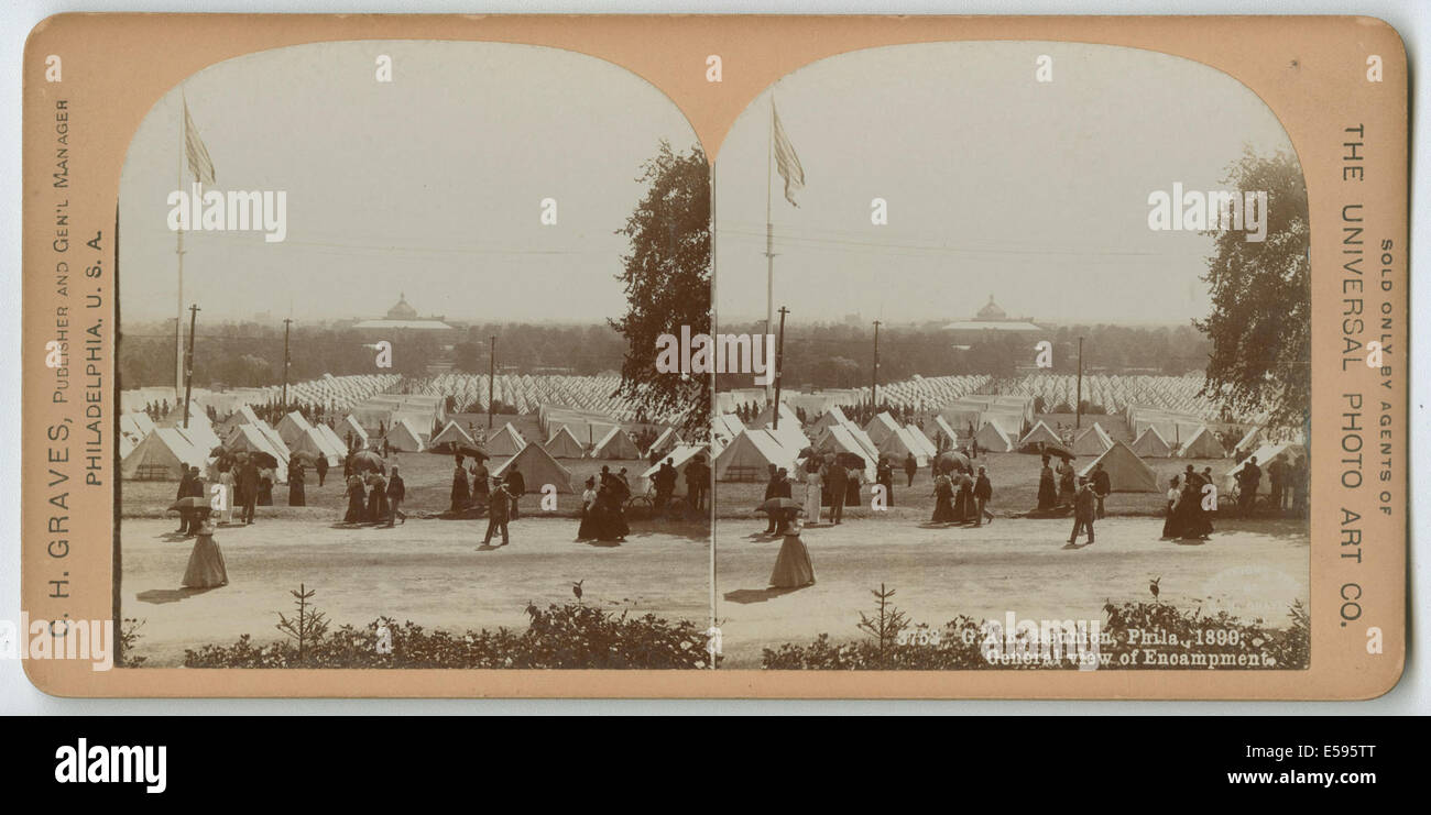 G.A.R. Reunion, Phila., 1899, General View of Encampment Stock Photo ...