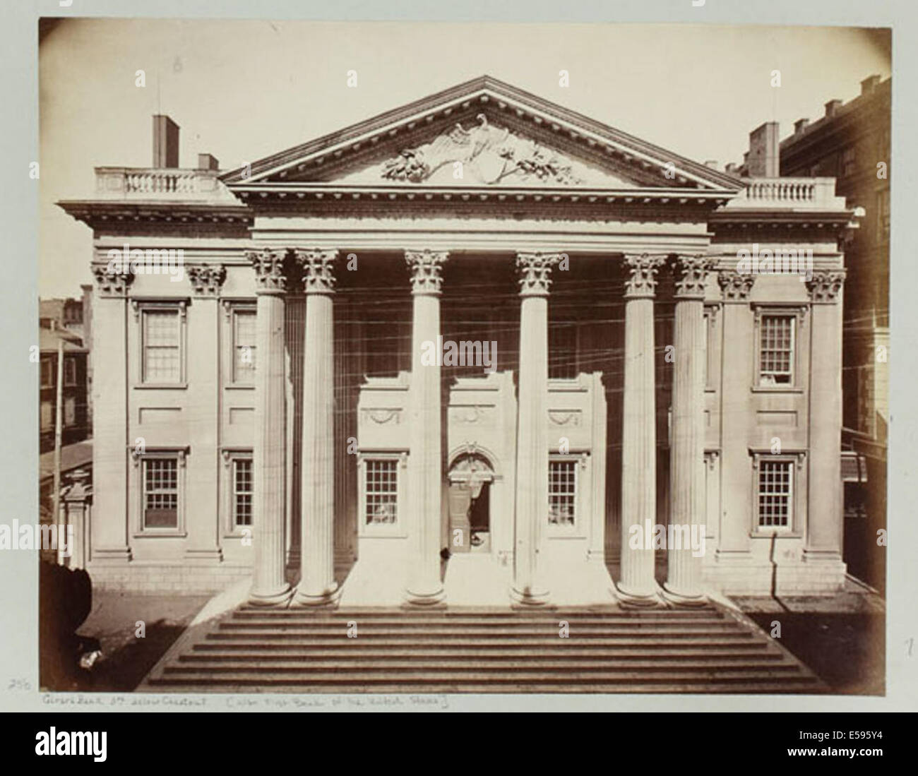 A historical albumen photograph from around 1870 of Girard Bank ...