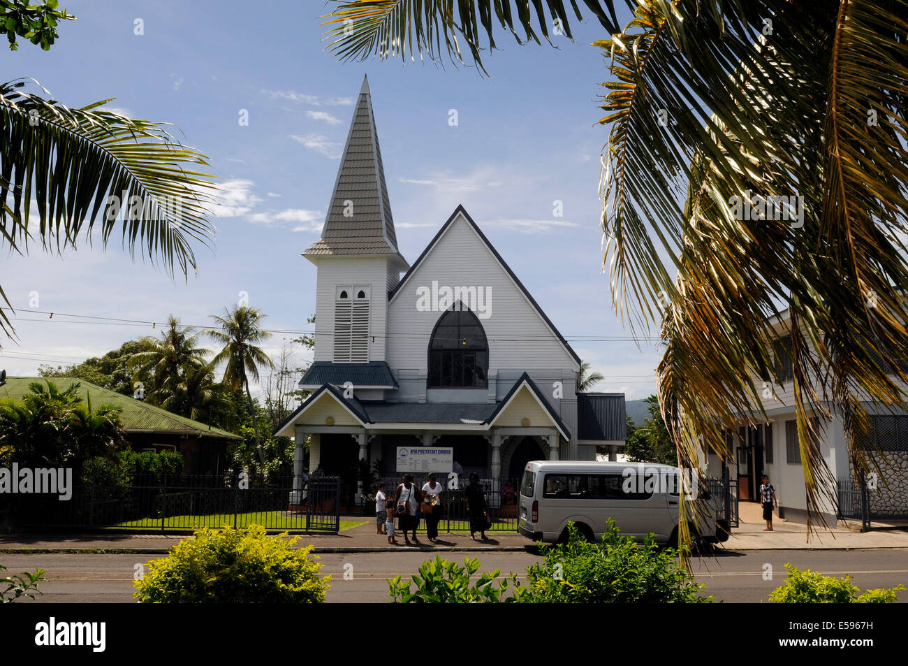 Travelling through Samoa in February 2014. Apia - protestant Church ...