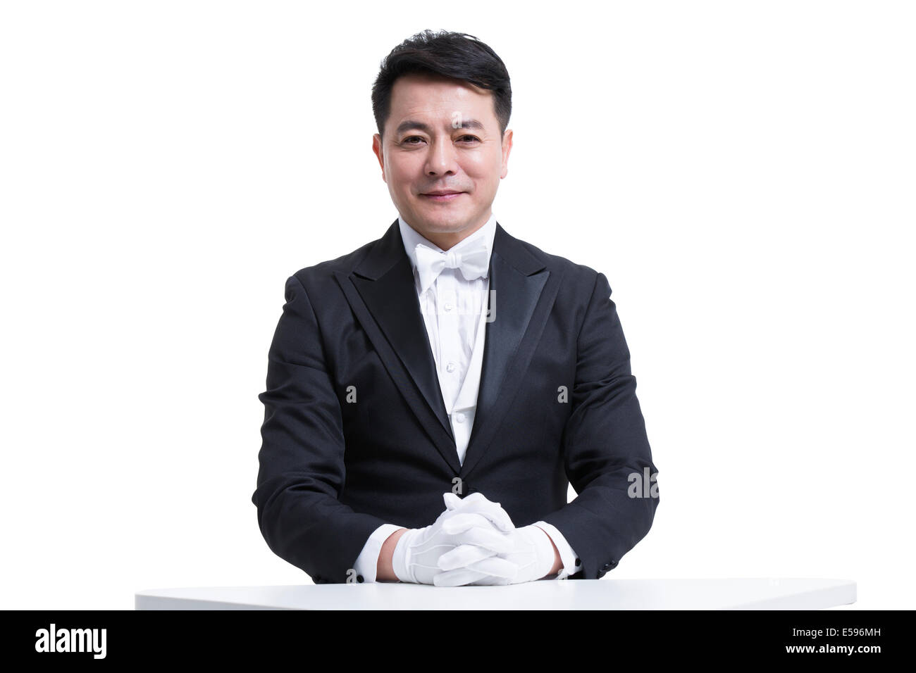 Portrait of male butler Stock Photo - Alamy