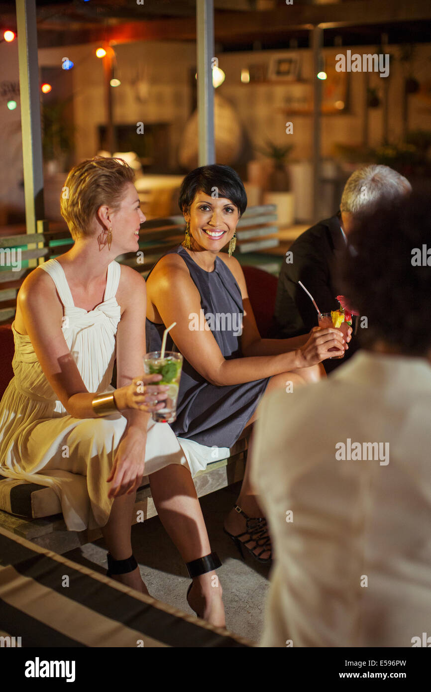 Woman relaxing evening glass hi-res stock photography and images - Alamy