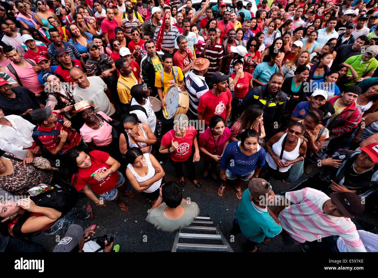 Sao Paulo, Brazil. 23rd July, 2014. Members of the Homeless Workers ...