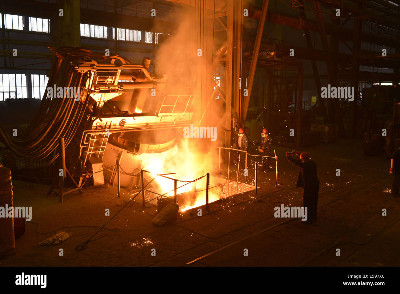 Blast furnace workers hi-res stock photography and images - Alamy