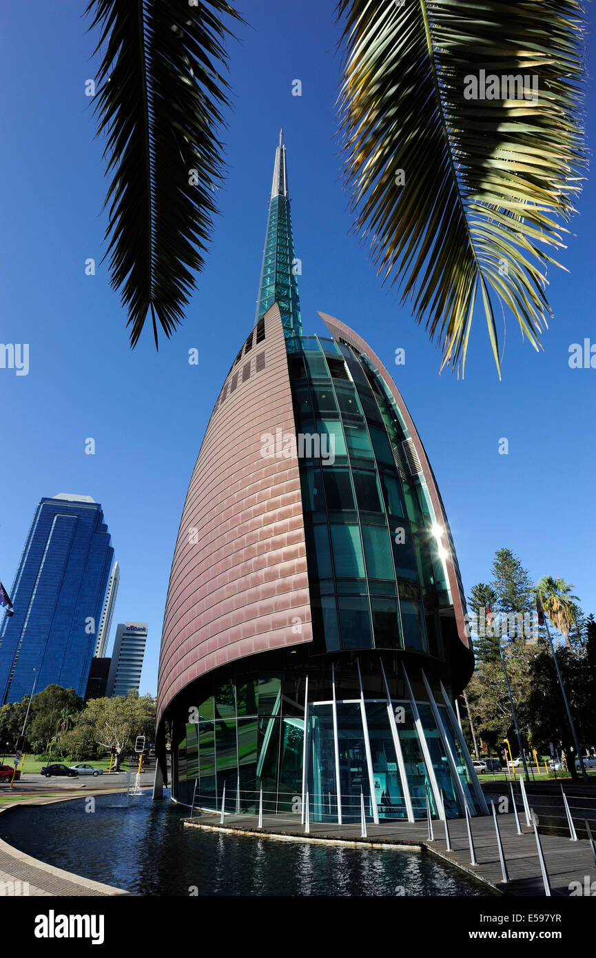 Australia, Perth, central business district, Barrack Square, Swan Bell ...