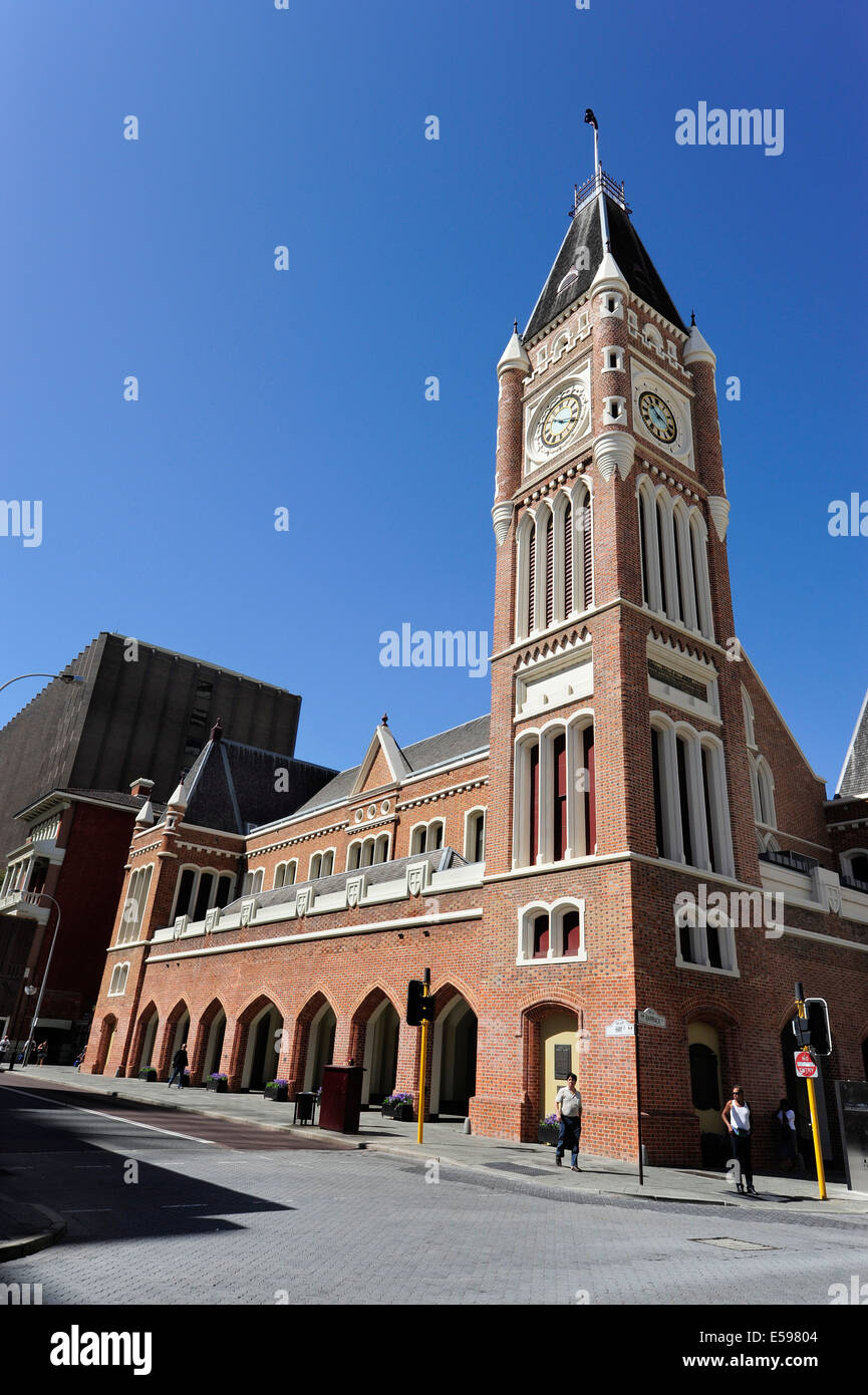 Australia, Perth, central business district, Perth Town Hall Stock ...