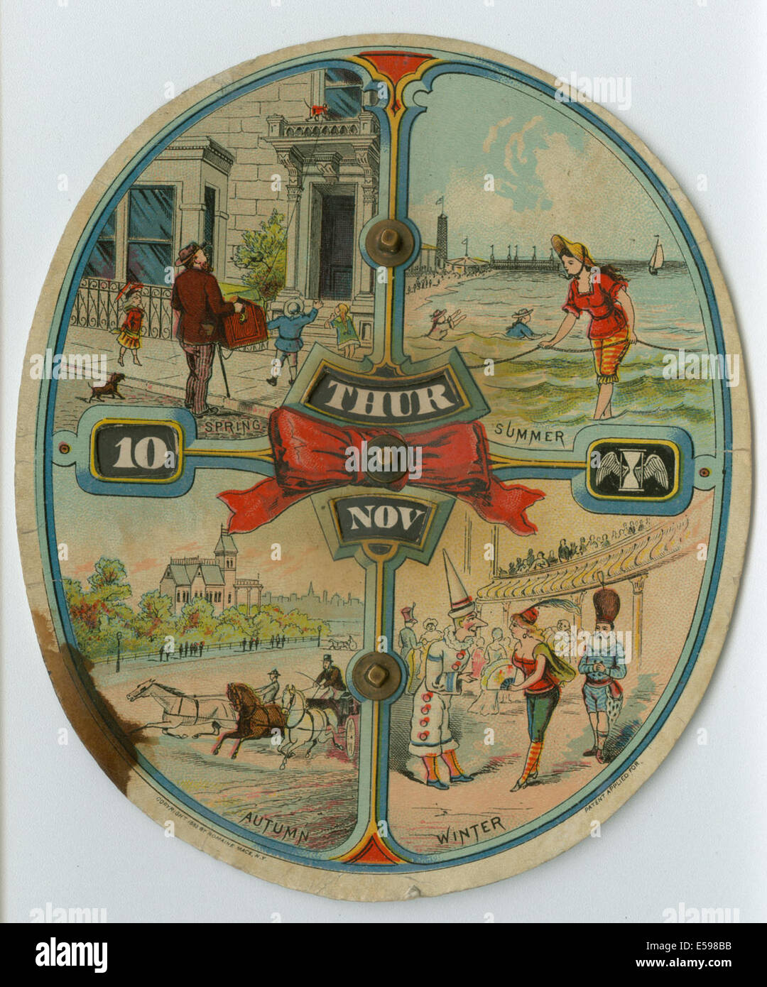 A mechanical calendar designed by Romaine Mace, an electrician from New ...