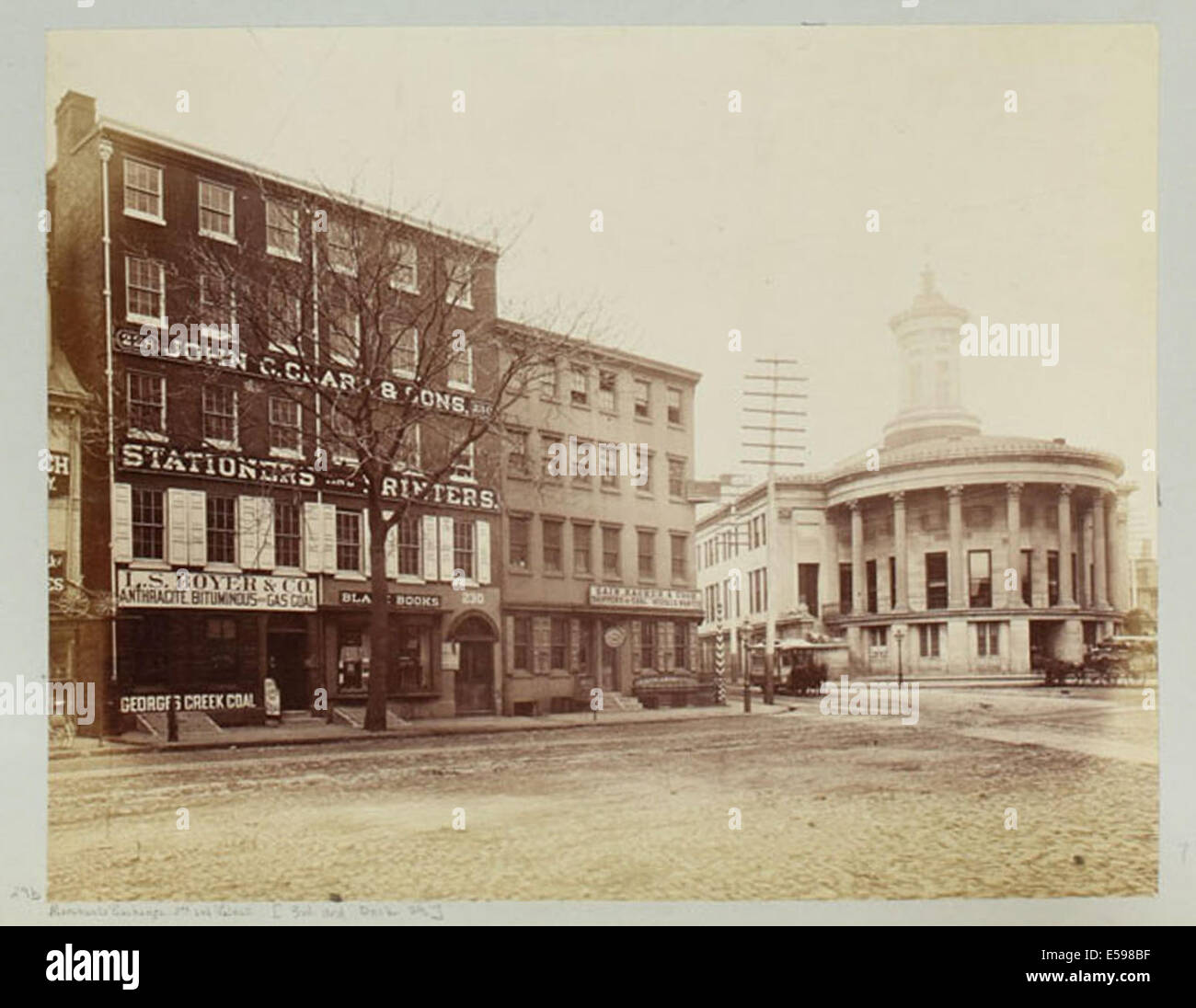This albumen photograph from around 1870 shows the Merchants Exchange ...