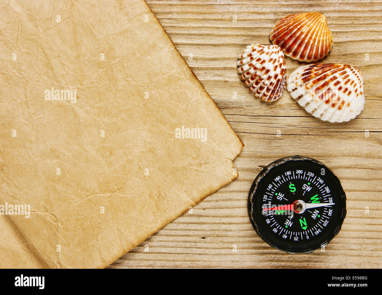 Vintage paper compass on hi-res stock photography and images - Alamy