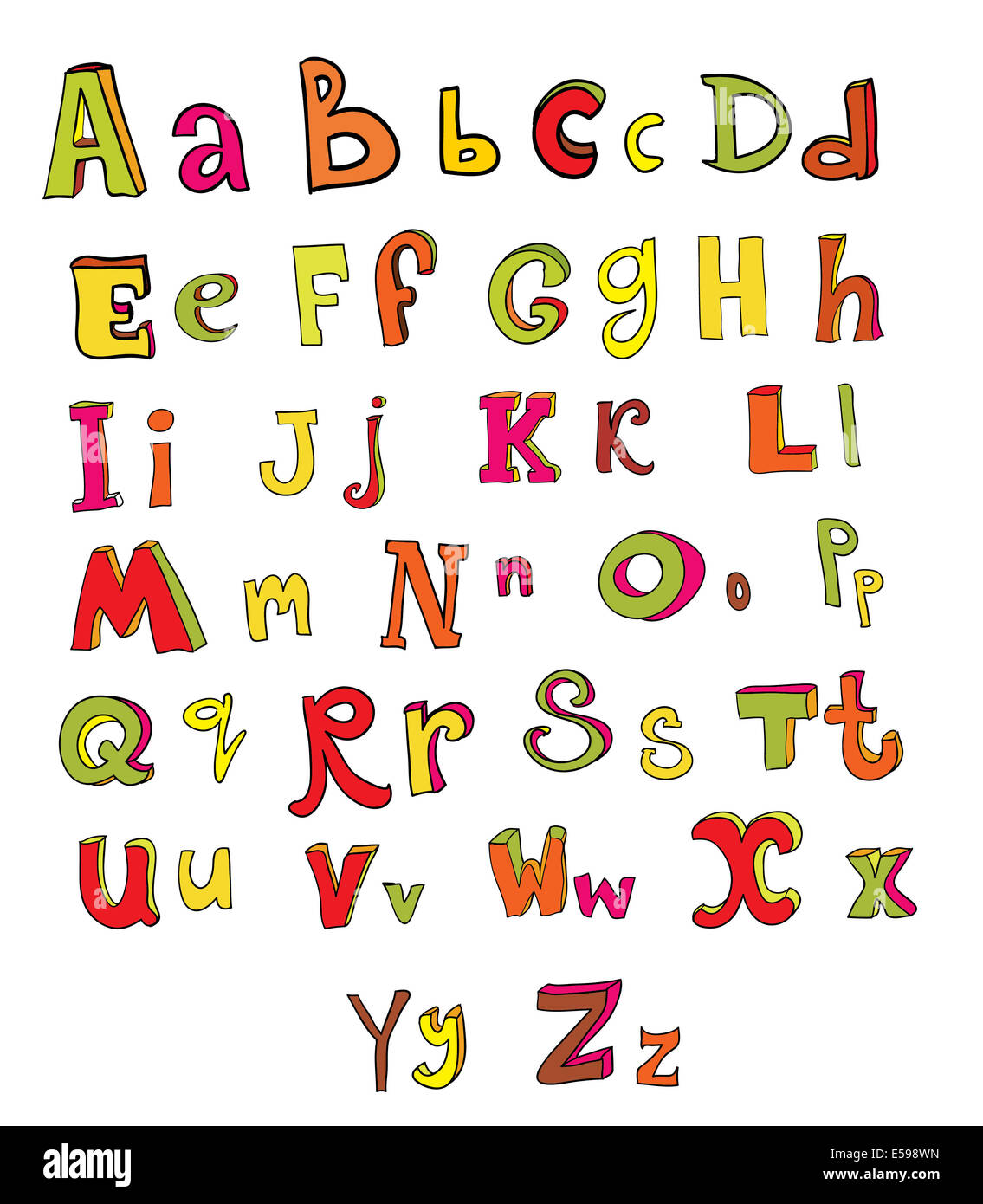 simple Alphabet Vector Set, eps 10 Stock Photo - Alamy