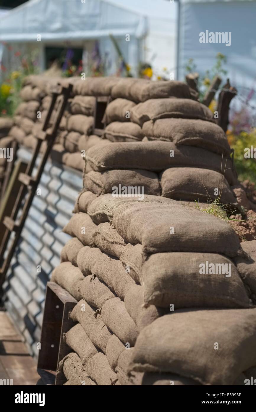 A garden to commemorate the outbreak of World War I simulates the ...