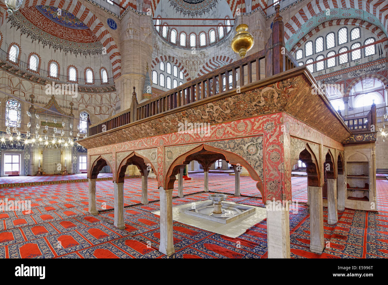 Turkey, Edirne, Interior of Selimiye Mosque Stock Photo - Alamy