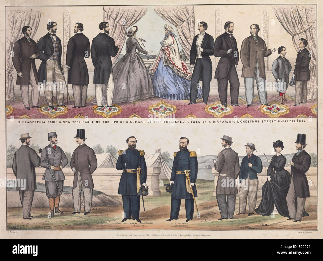 1865 lithograph hi-res stock photography and images - Alamy