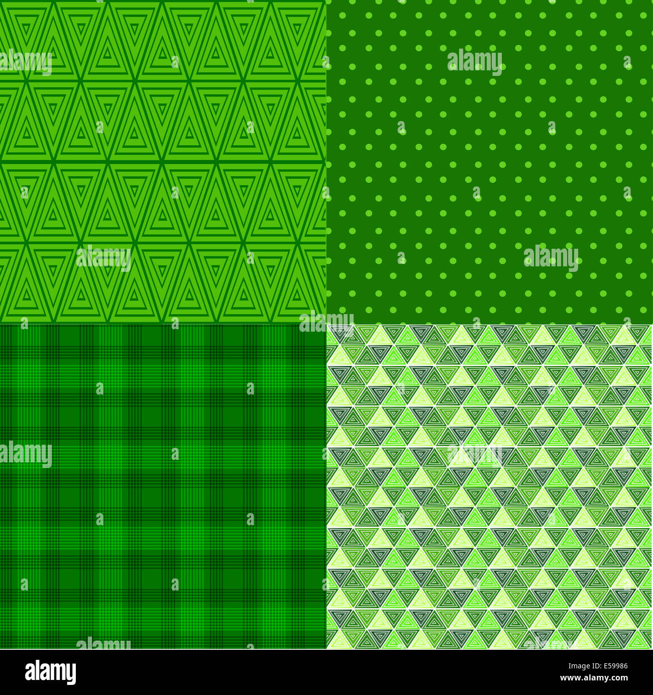 set of four green seamless backgrounds Stock Photo - Alamy