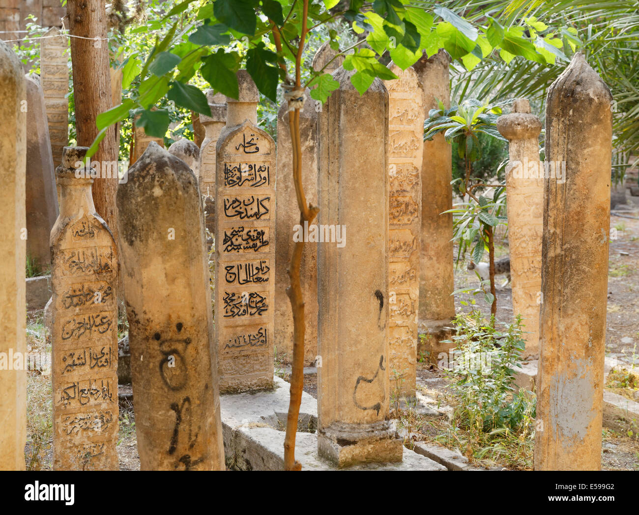Turkey, Anatolia, Sanliurfa, Graveyard at the Old Mosque, Ulu Camii ...
