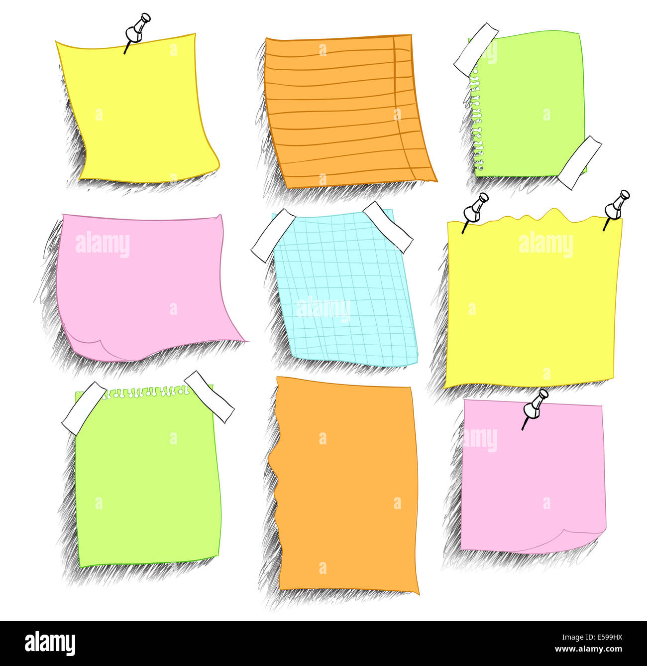 set of different stickers, illustration Stock Photo - Alamy