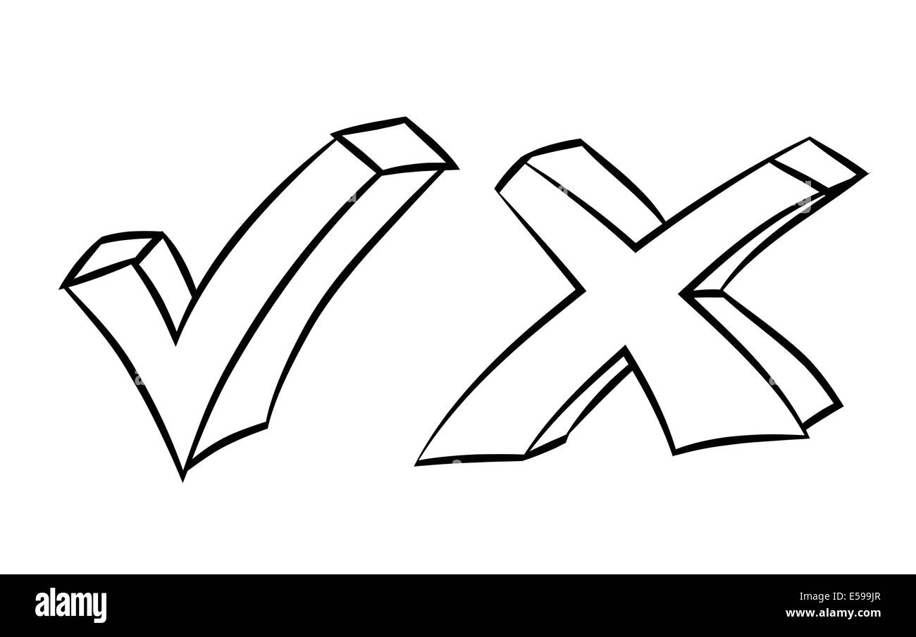 ok and cancel sign Stock Photo - Alamy