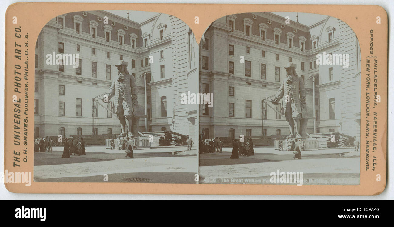 The William Penn statue atop Philadelphia’s City Hall, overlooking ...