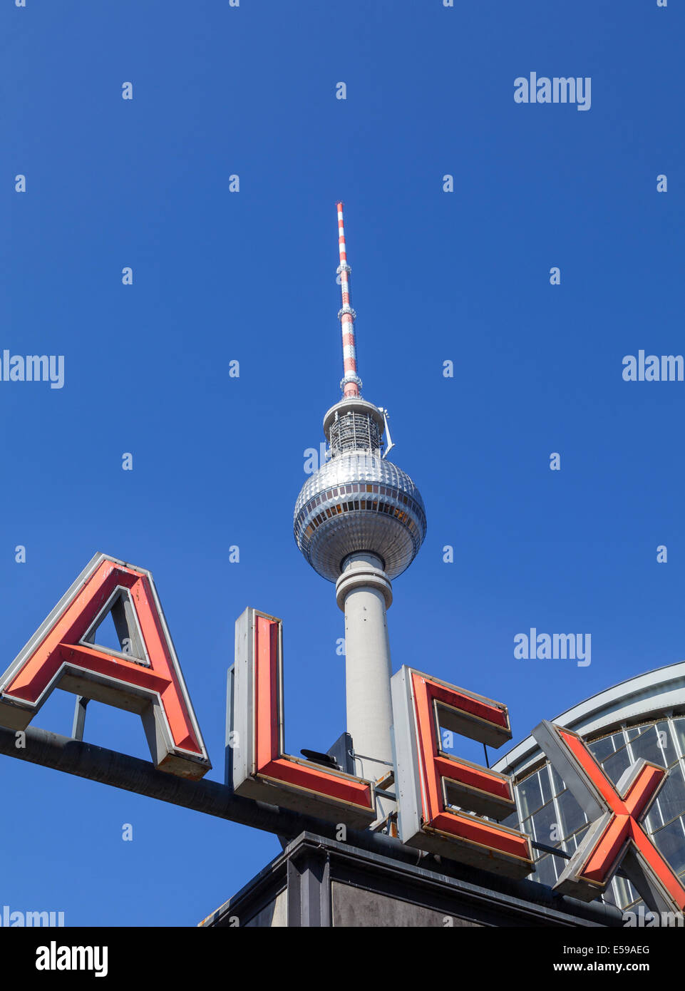 Television Tower with Alex sign, Berlin, Germany Stock Photo - Alamy